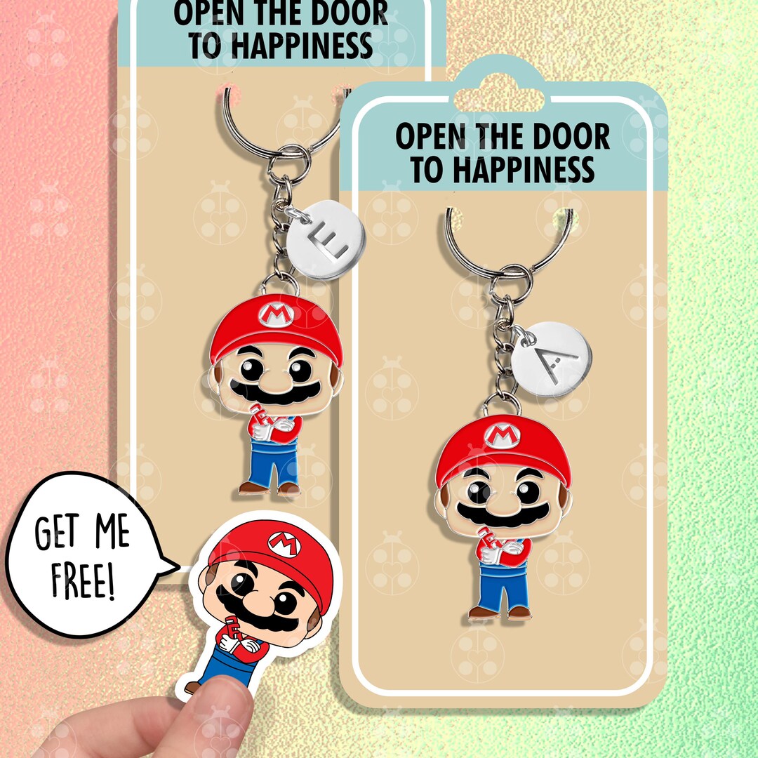 Mario Bros Anime Keychain Gift Best Friends Keychains Super Mario Funny ...