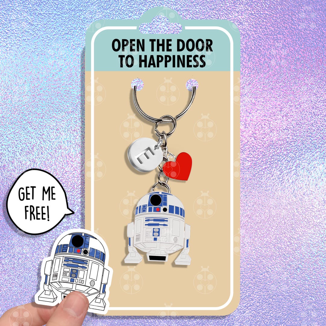 R2D2 Funny Keychain Gift Best Friends Keychains Bb8 Cute Keychain ...