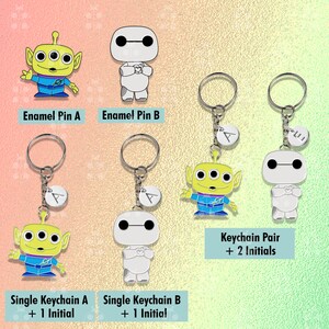 Toy Story Alien Anime Keychain Gift Best Friends Keychains Baymax Funny ...