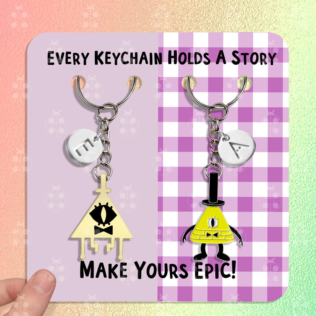 Bill Cipher Anime Keychain Gift Best Friends Keychains Gravity Falls ...