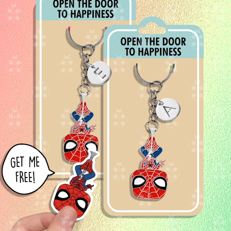 Spiderman Keychain - Etsy