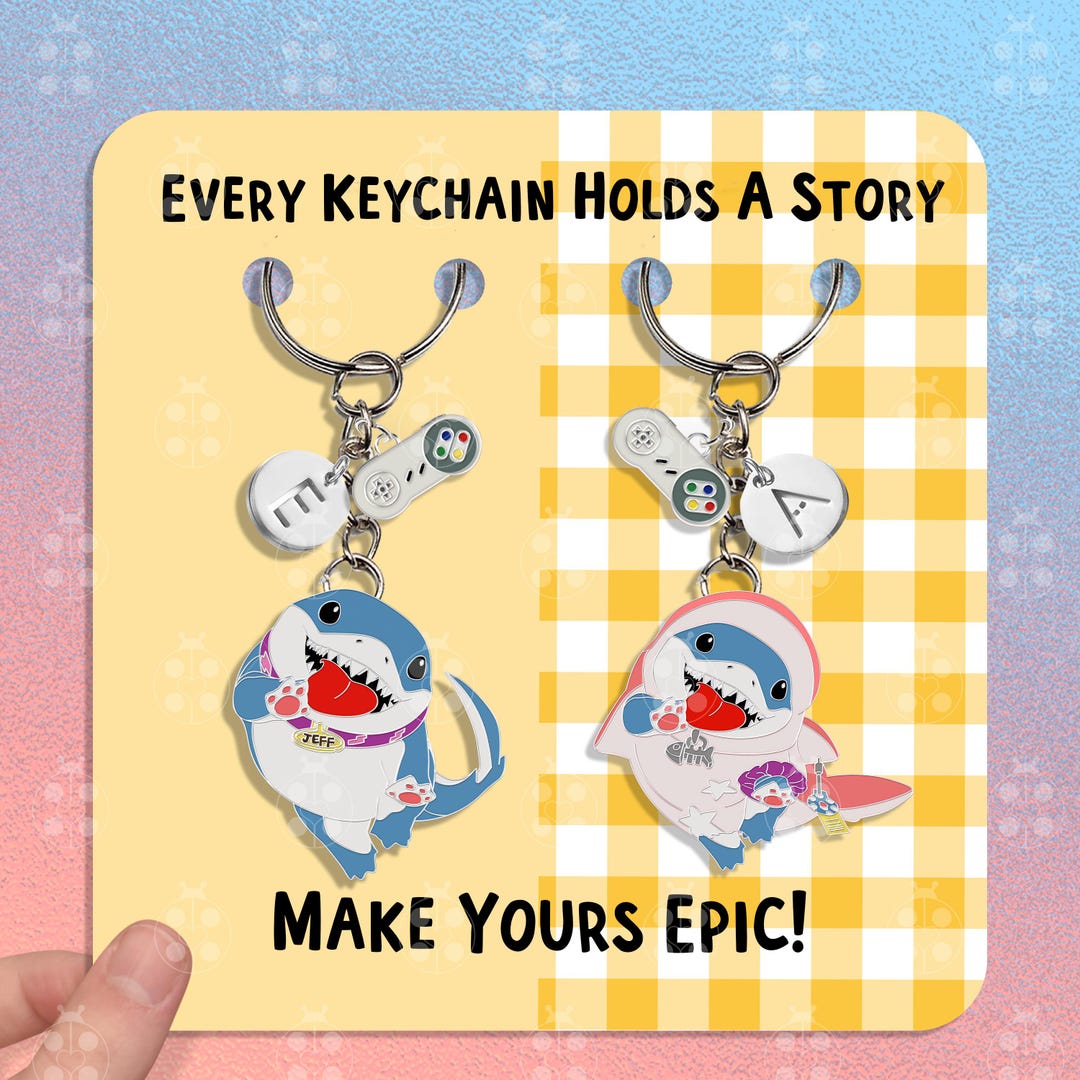 Jeff the Landshark Game Keychain Gift Best Friends Keychains ...