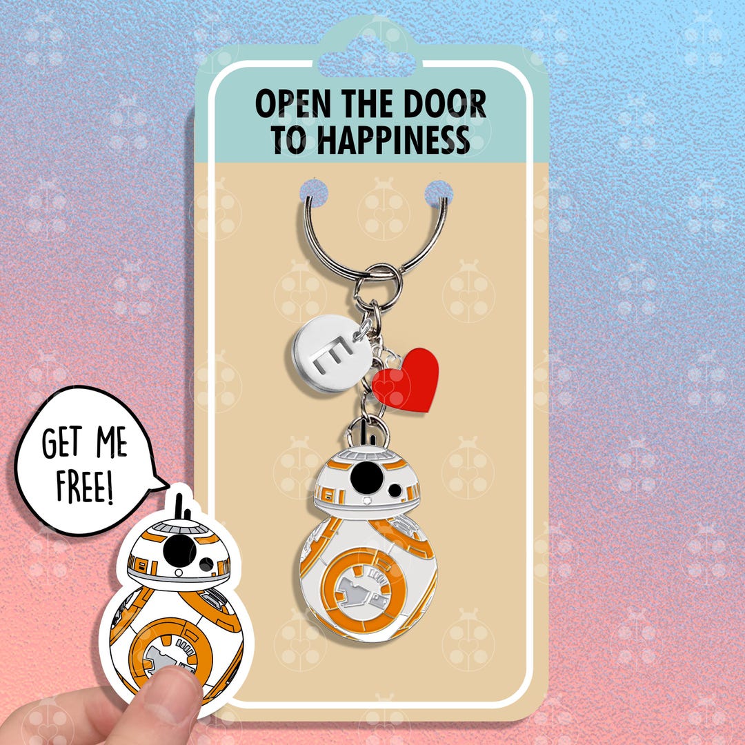 Bb8 Cute Keychain Gift Best Friends Keychains R2D2 Kawaii Keychains ...