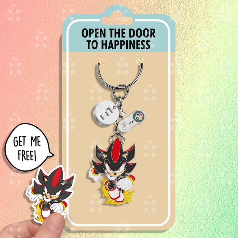 Shadow the Hedgehog Keychain - Etsy