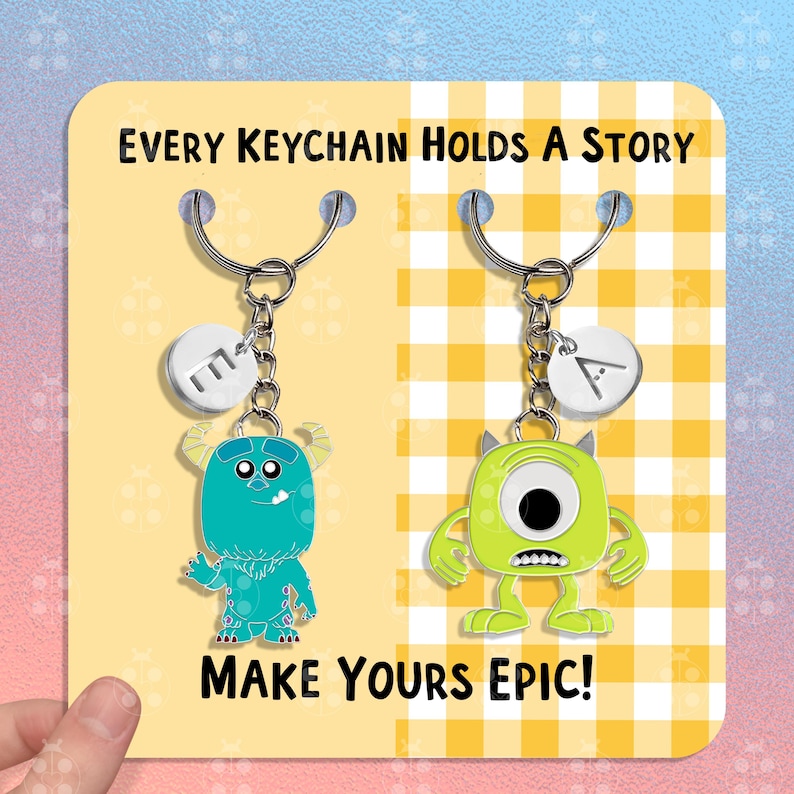 Monsters Inc Sully Anime Keychain Gift Best Friends Keychains Mike ...
