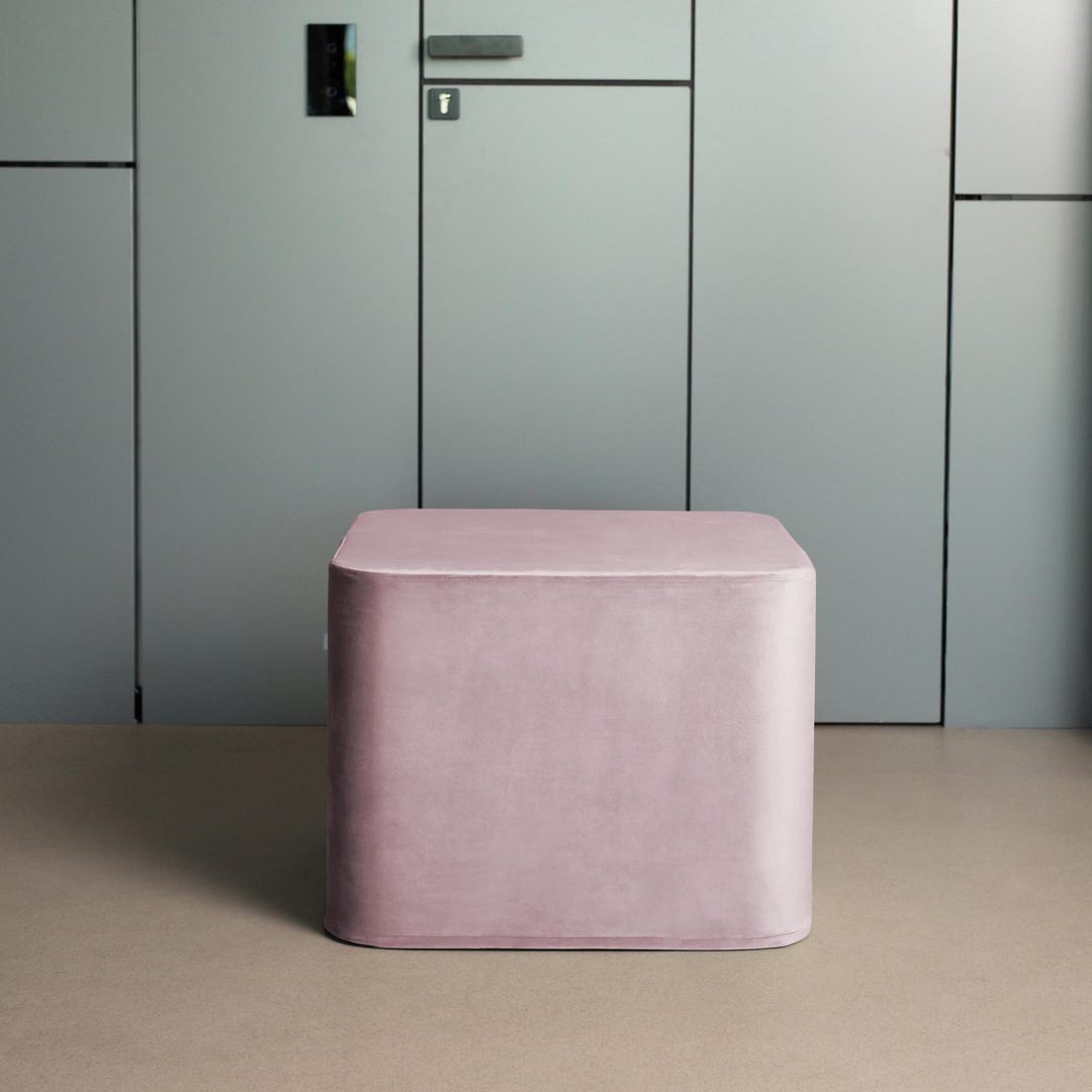LILAC SQUARE POUF, Modern Velvet Ottoman. Minimalist Floor Cushion. - Etsy