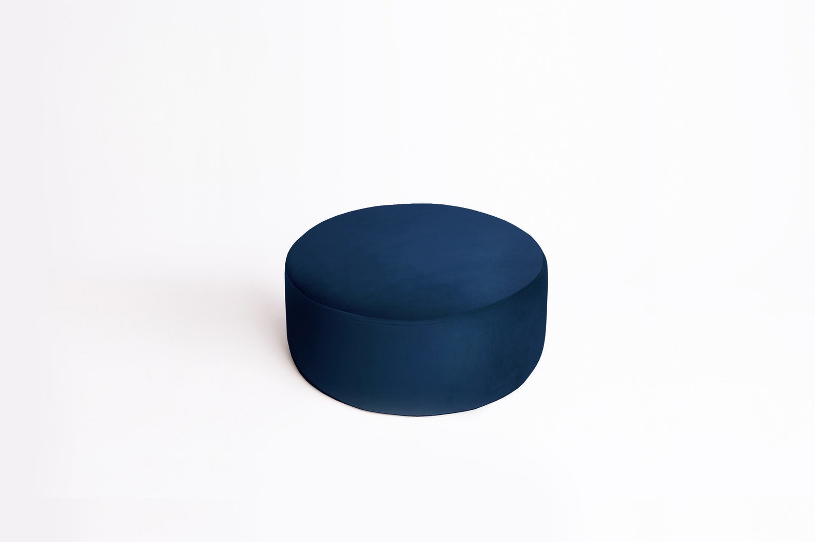 Dark Navy Blue Pouf, Unique Velvet Ottoman. - Etsy