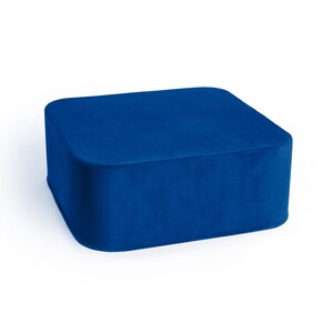 LUXURIOUS SQUARE POUF, Navy Blue Velvet Ottoman. - Etsy