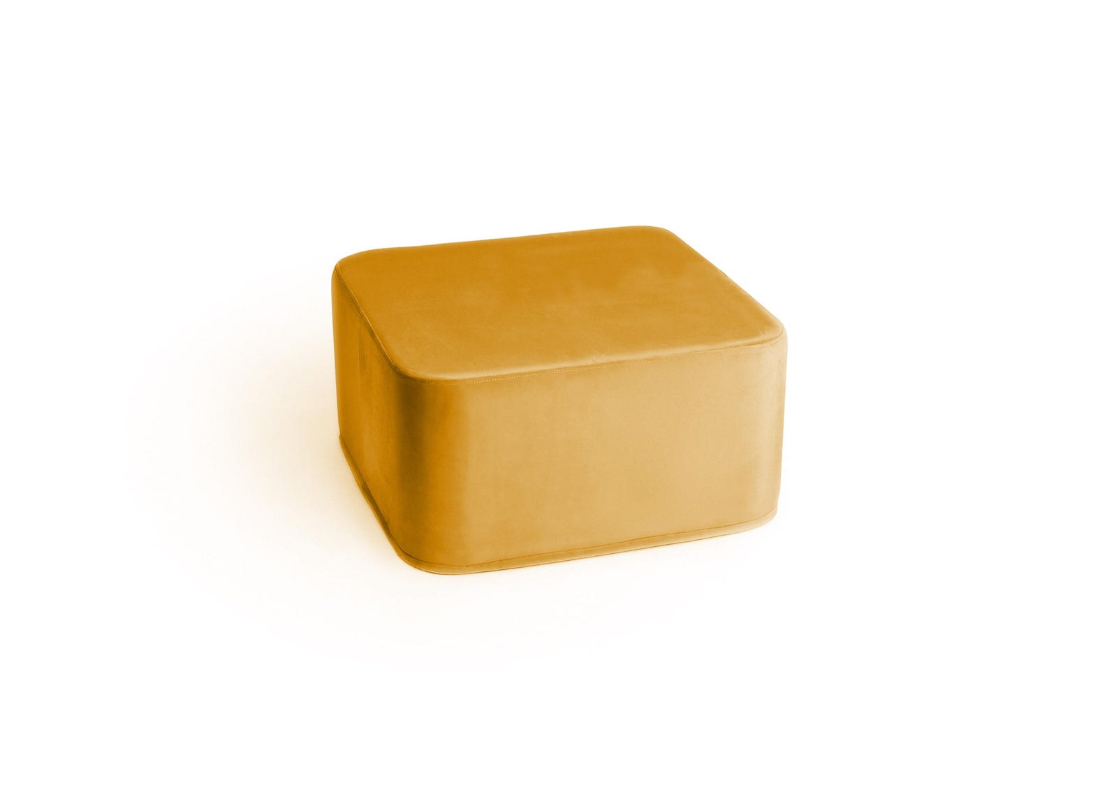 YELLOW MUSTARD SQUARE Pouf, Modern Velvet Ottoman. - Etsy