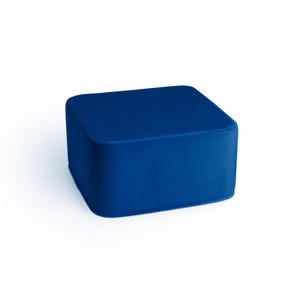 LUXURIOUS SQUARE POUF, Navy Blue Velvet Ottoman. - Etsy