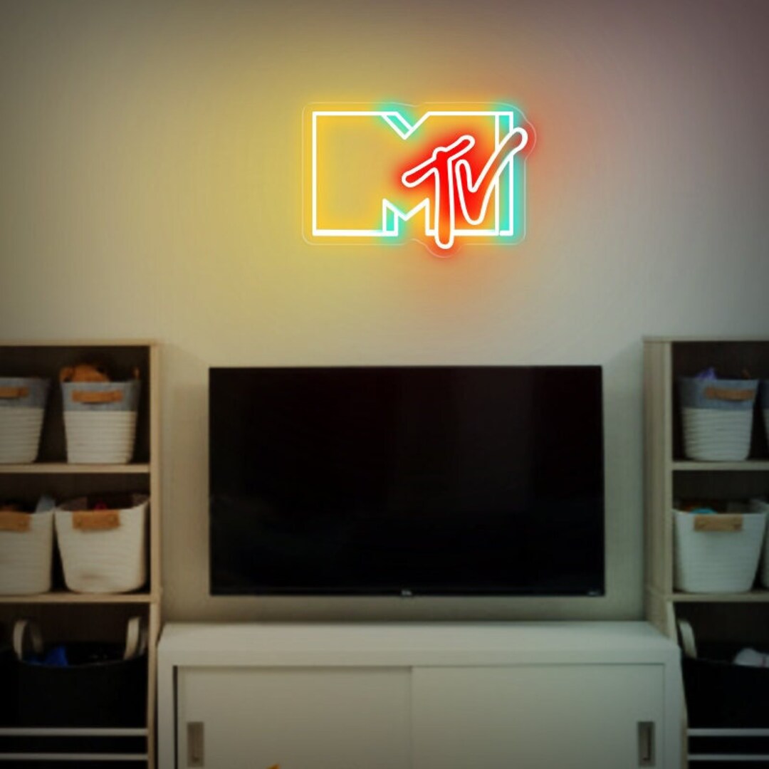 MTV Neon Sign,retro MTV Led Light, Music Television Led Neon,80's, 90's ...