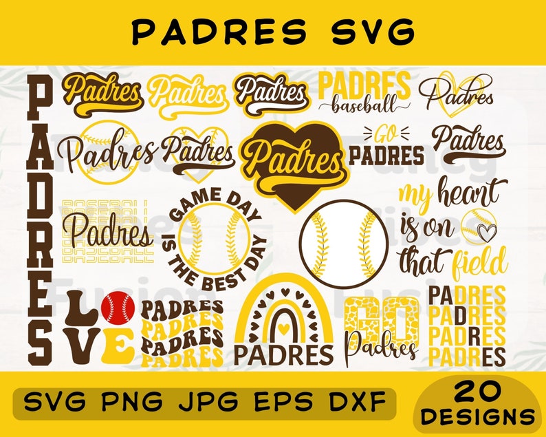 Padres SVG Bundle, Baseball Shirt Designs (digital Download) - Etsy
