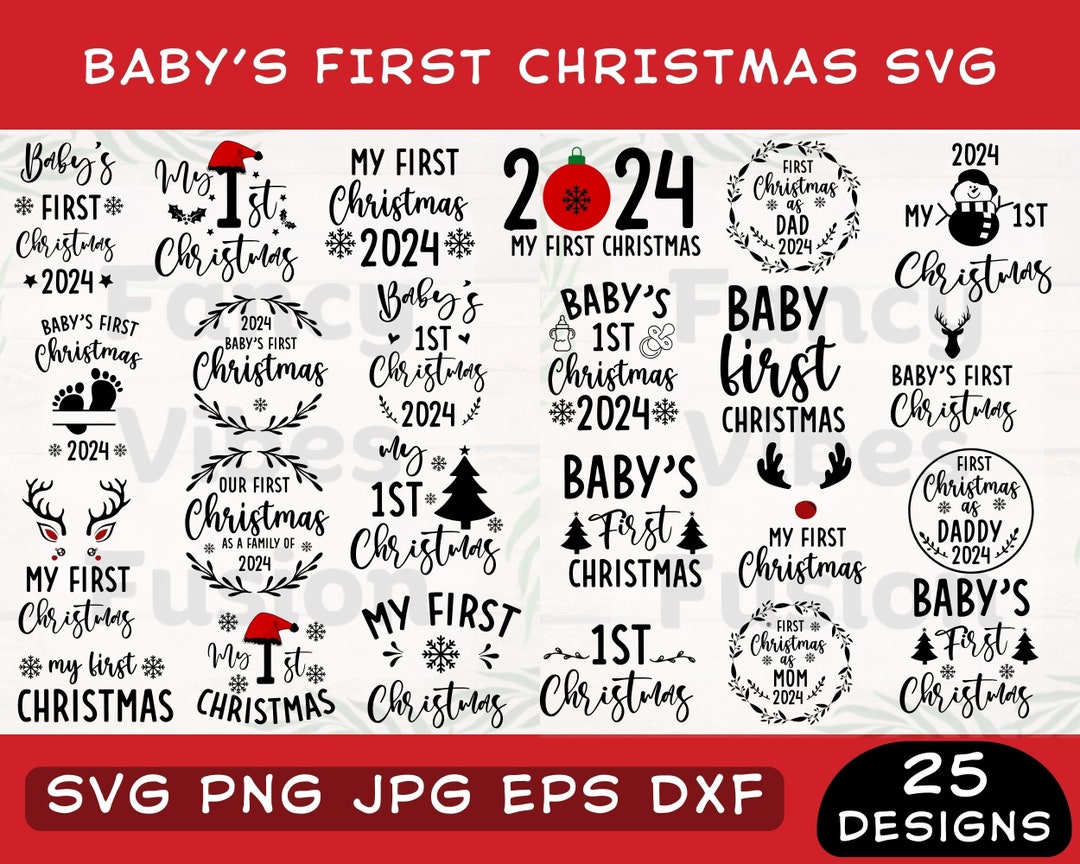 Baby's First Christmas Svg, Christmas Svg Bundle, Kids Christmas Svg ...