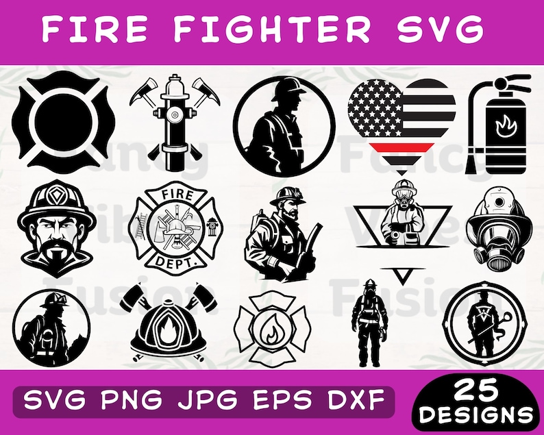 Fire Fighter Svg, Firefighter Svg Bundle, Firefighter Png, Fire ...