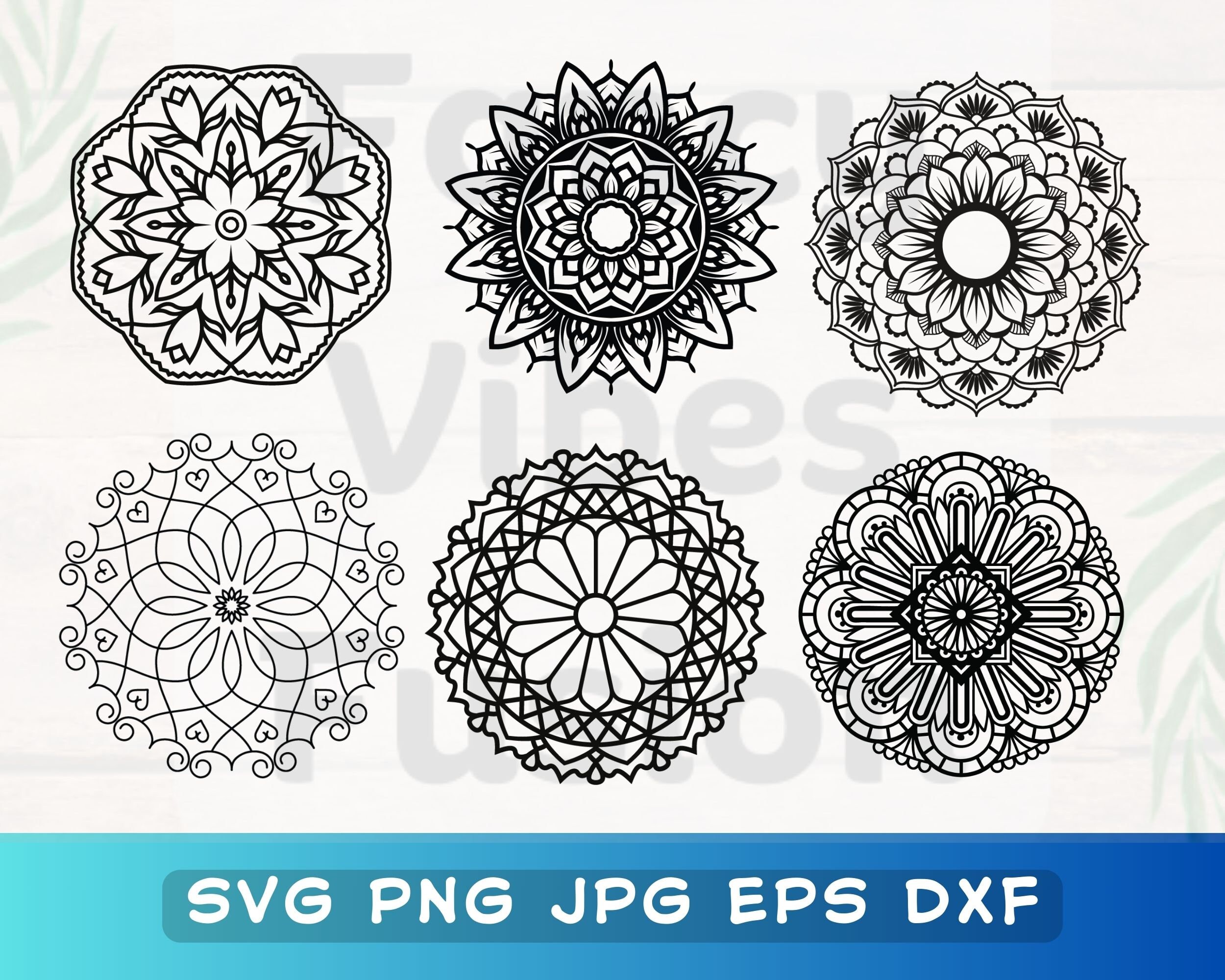 Mandala Svg Bundle, Mandala Svg, Layered Mandala, Mandala Clipart ...