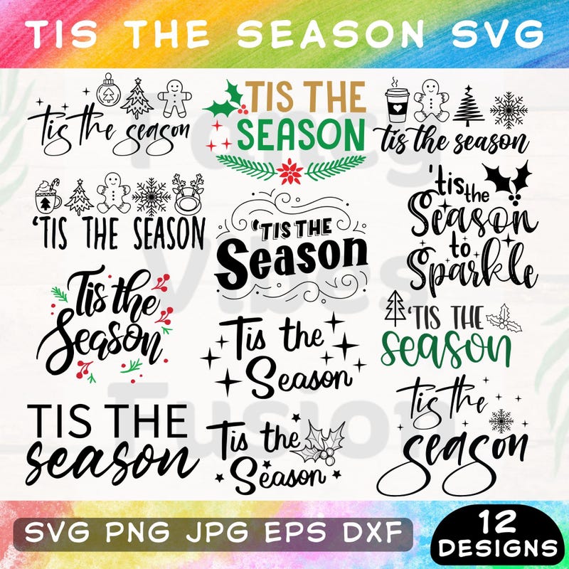 Tis the Season Sign Svg - Etsy Canada