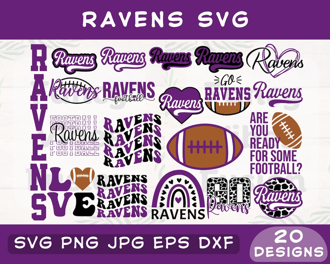 Ravens Football SVG Bundle: Trendy Shirt Designs (digital Download) - Etsy
