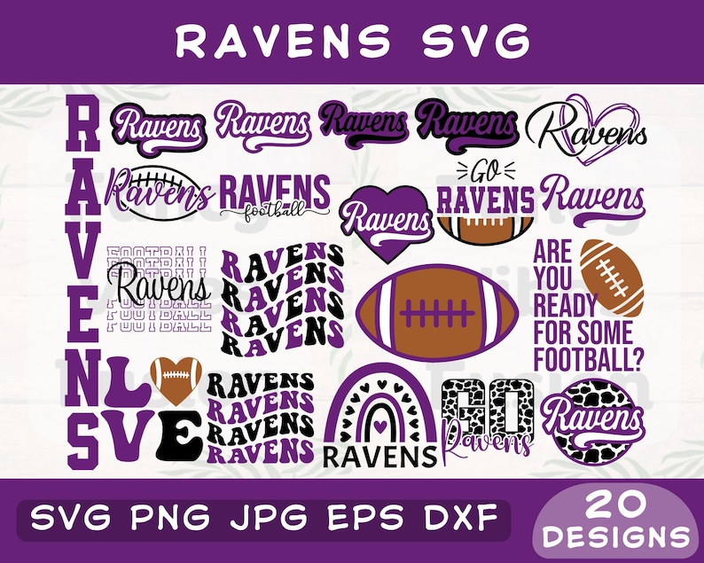 Ravens Football SVG Bundle: Trendy Shirt Designs (digital Download) - Etsy