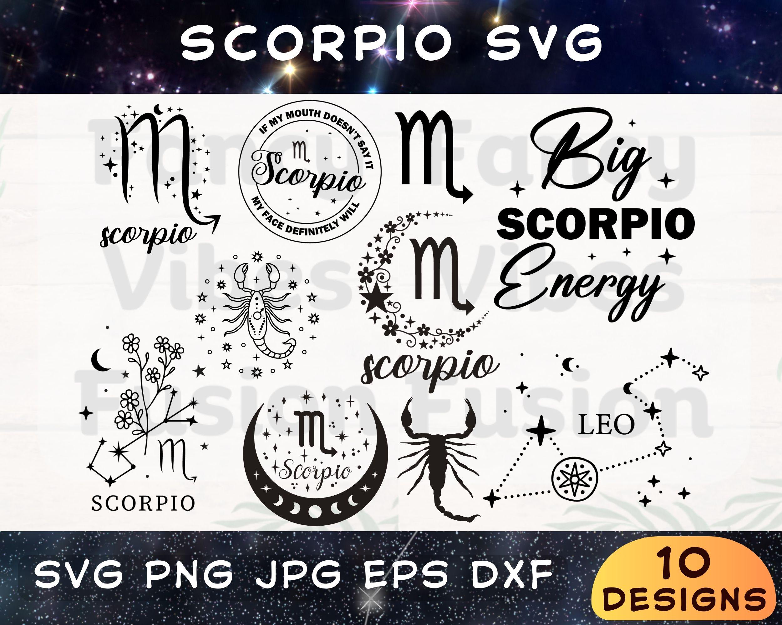 Scorpio Zodiac SVG Bundle: Astrology Sign Graphics (digital Download ...