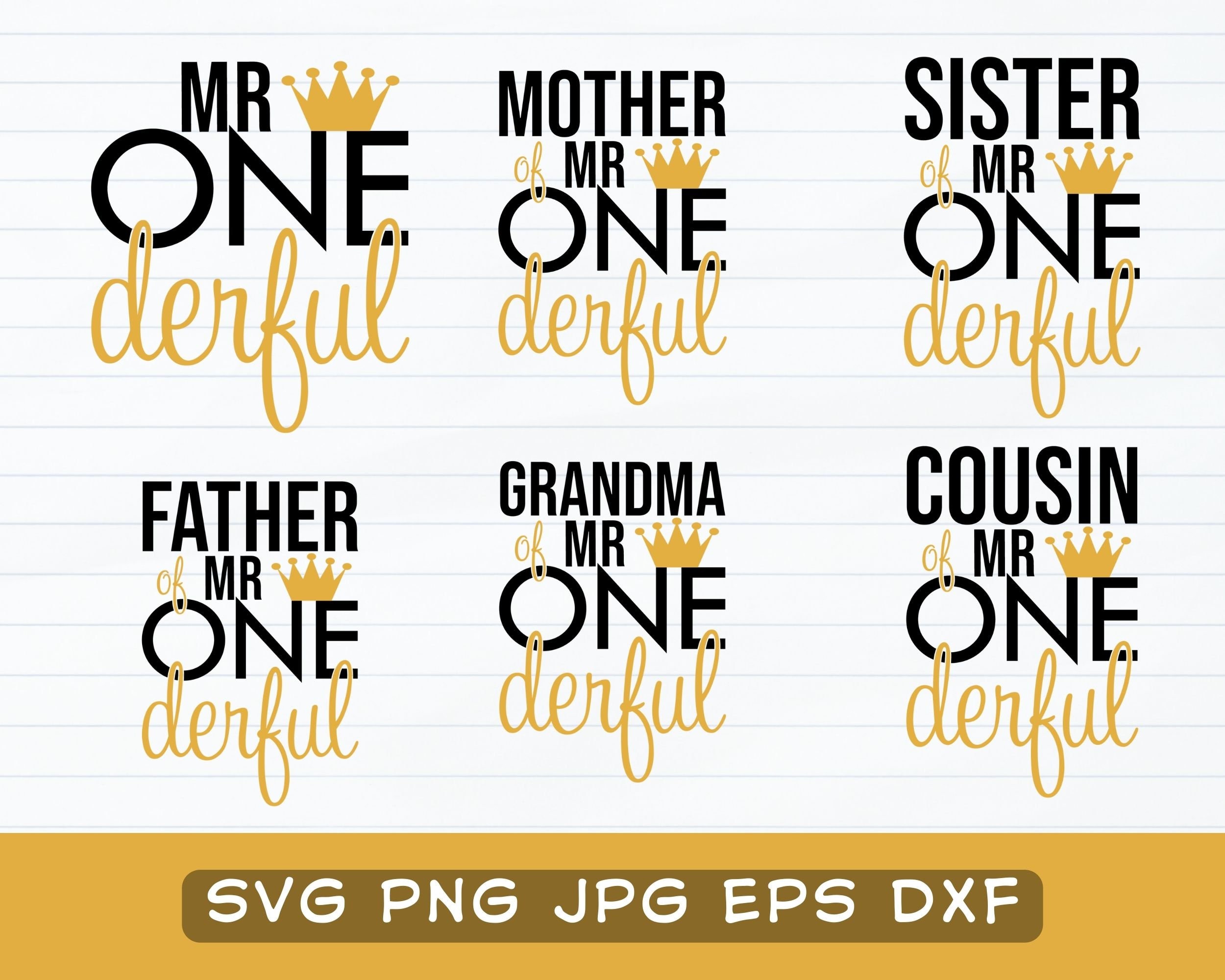 Mr Onederful Svg, Onederful Svg Bundle, Onederful Birthday, One Derful ...