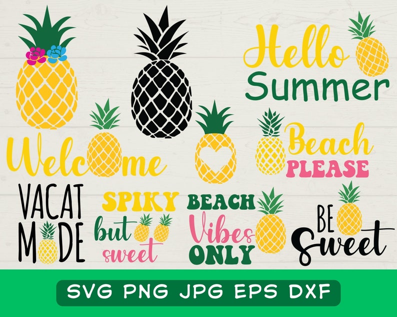 Pineapple Svg, Pineapple Svg Bundle Files, Pineapple Monogram Frame, Pineapple Clip Art ...