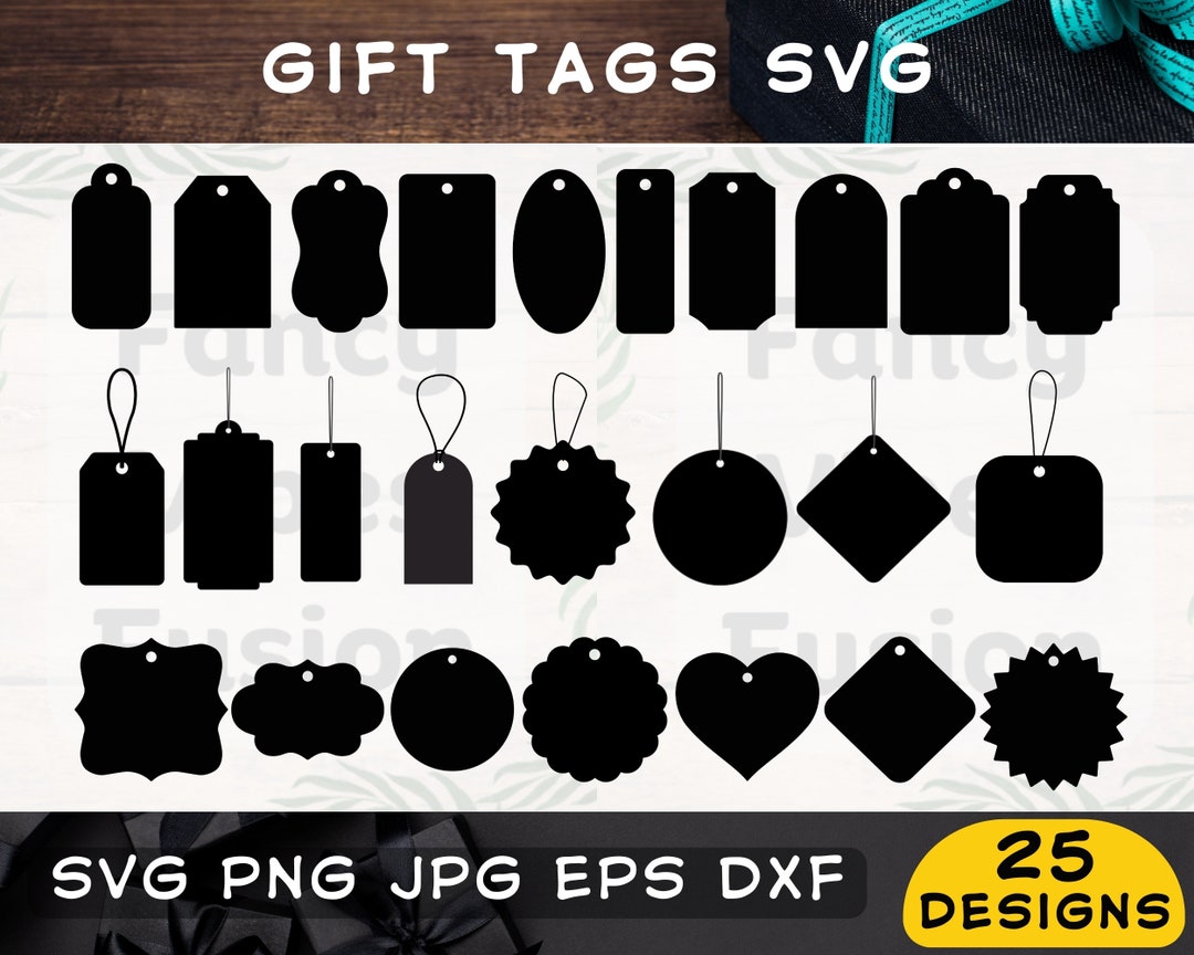 Gift Tags Svg Bundle, Gift Tags Png, Tags Svg, Christmas Tags Svg ...