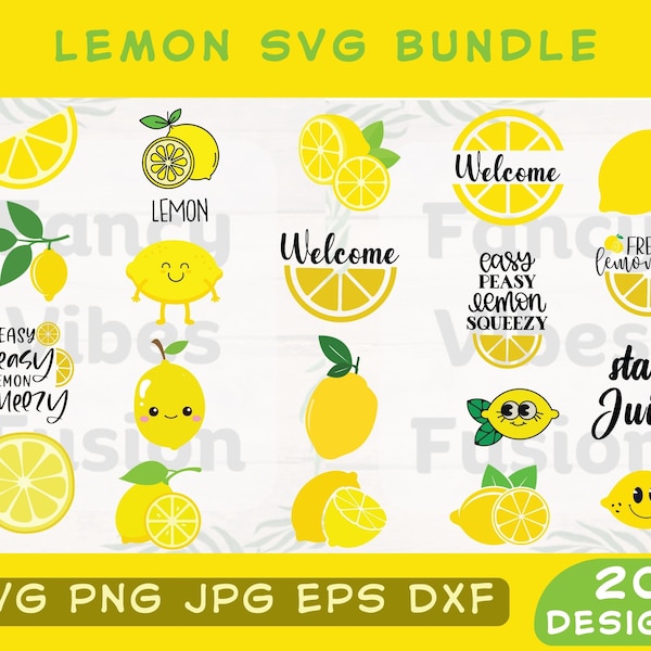 Lemon Svg - Etsy