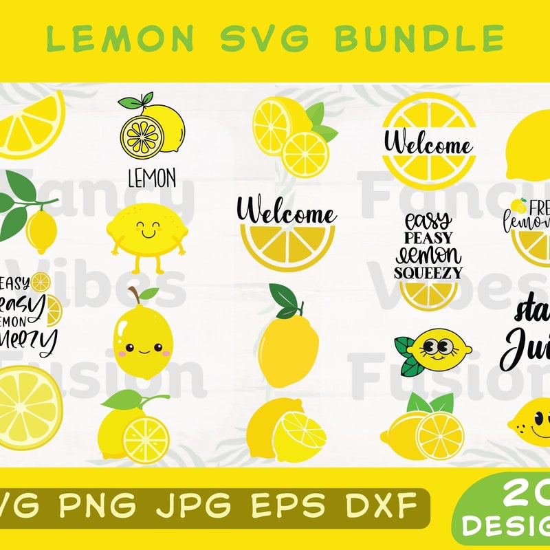 Lemon Svg - Etsy
