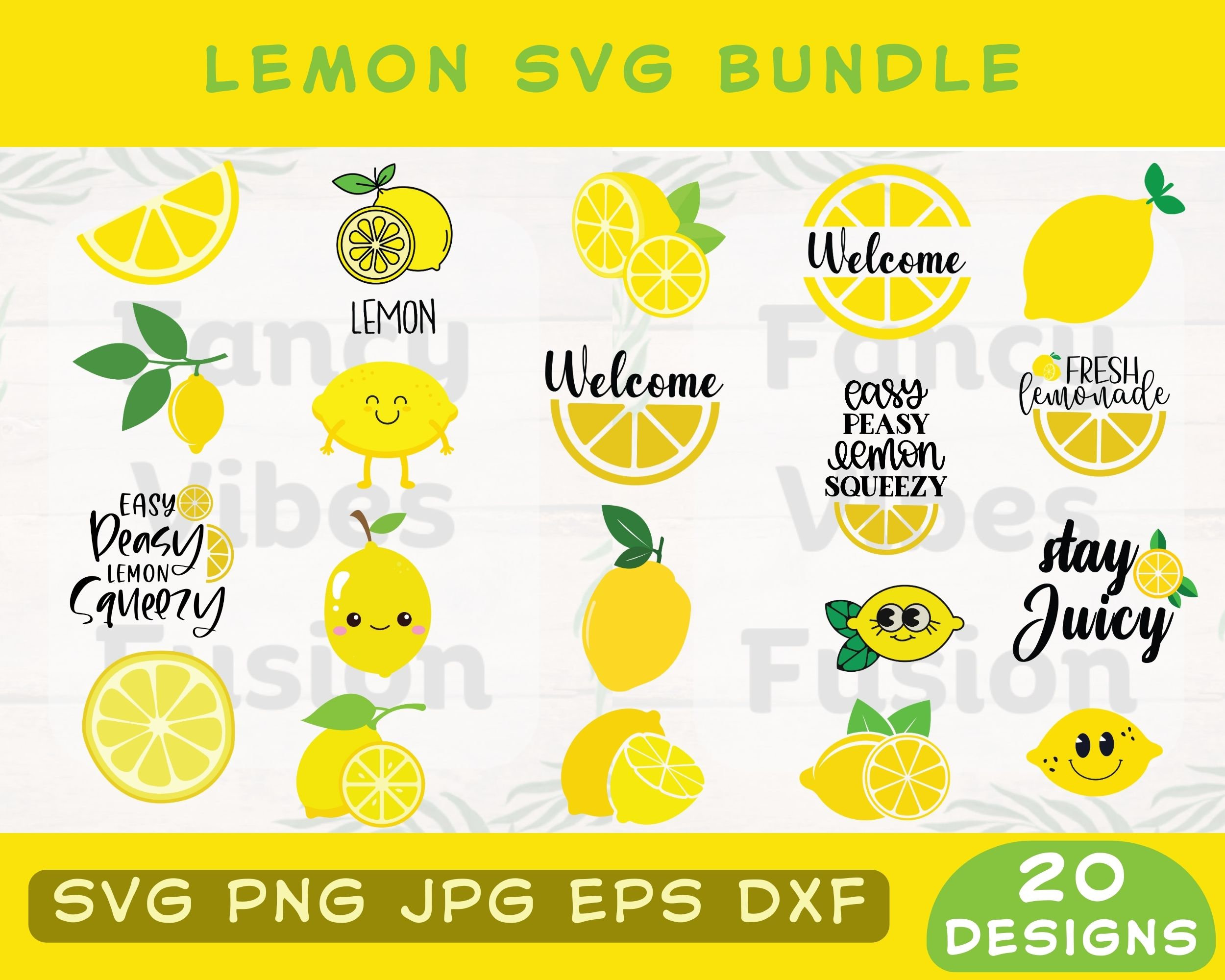 Lemon Svg Bundle, Lemon Png, Lemons Svg, Hello Summer Svg, Lemon Tree ...