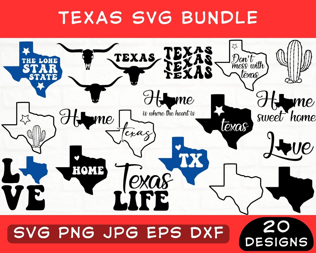 Texas Svg, Texas Svg Bundle, United States Svg, Texas Sticker, Texas ...