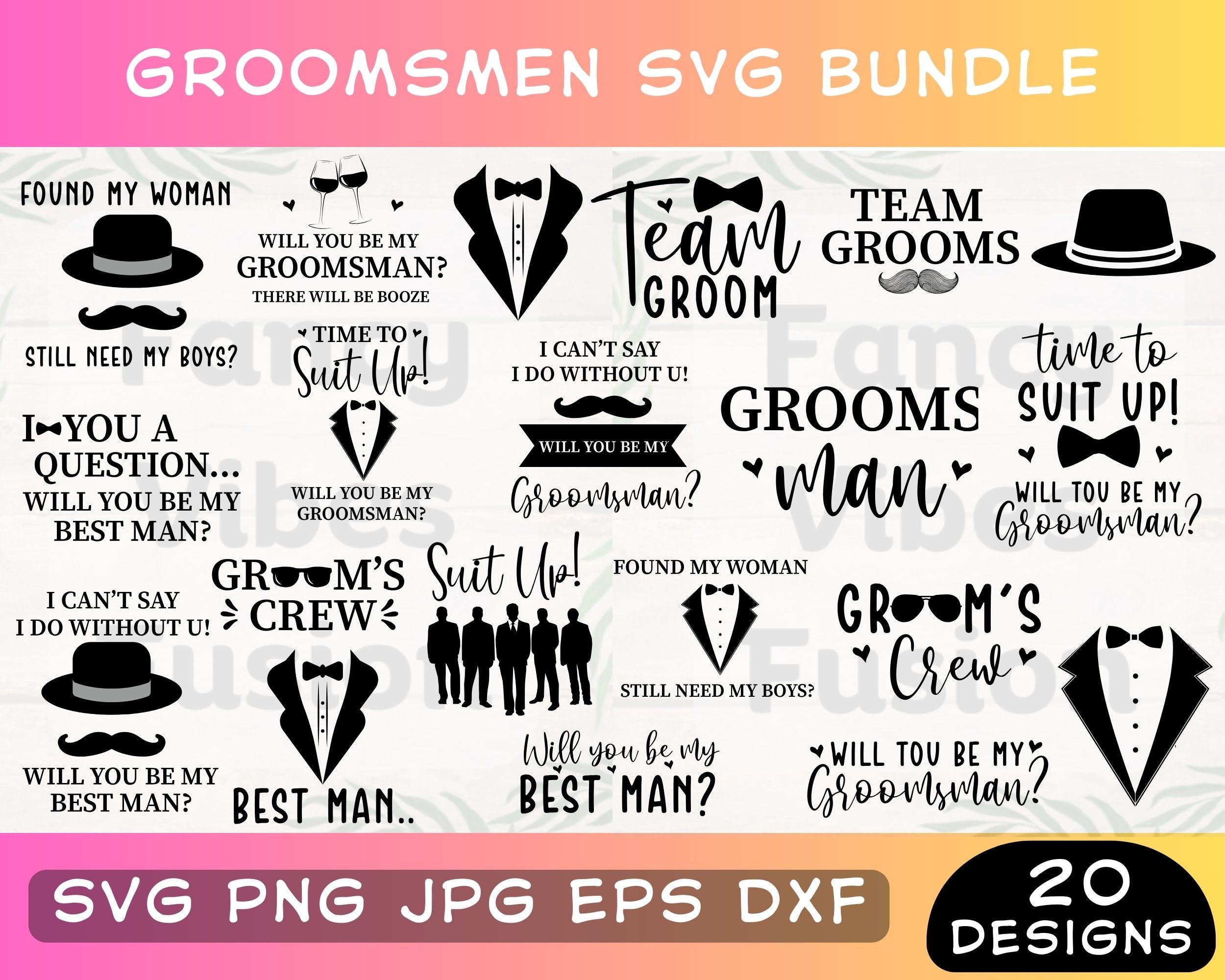 Groomsmen Svg, Groomsman Svg Bundle, Wedding Svg, Groom Svg, Best Man ...
