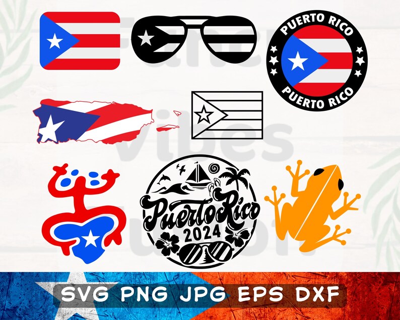 Puerto Rico SVG Bundle, Flag, Coqui Frog, Boricua (digital Download) - Etsy