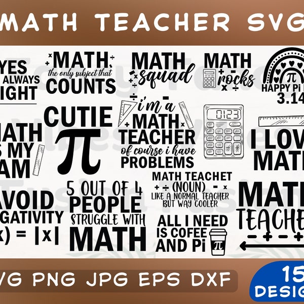 Math Svg - Etsy