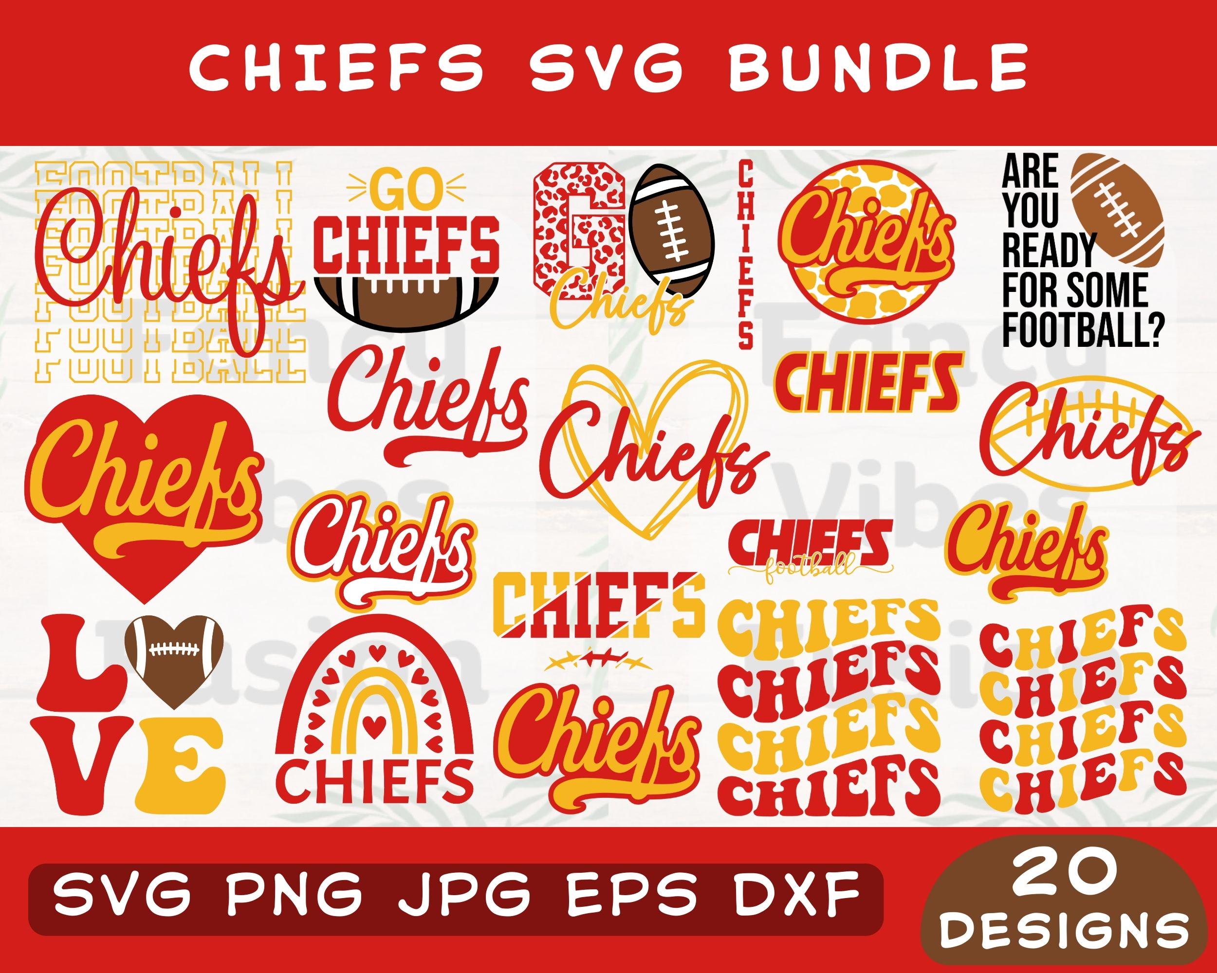 Chiefs SVG Bundle, Football Shirt Designs (digital Download) - Etsy