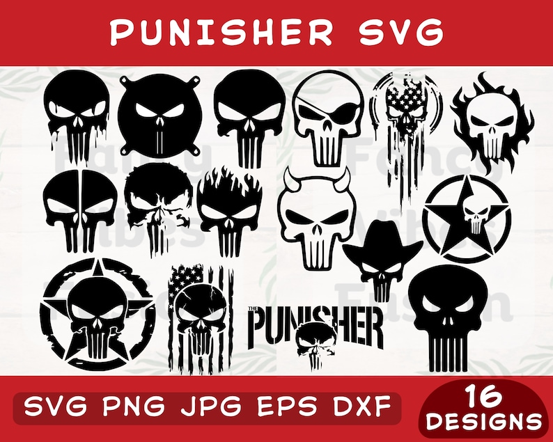 Punisher Svg, Distressed Flag Svg, Sugar Skull Svg, Skull Svg, American ...