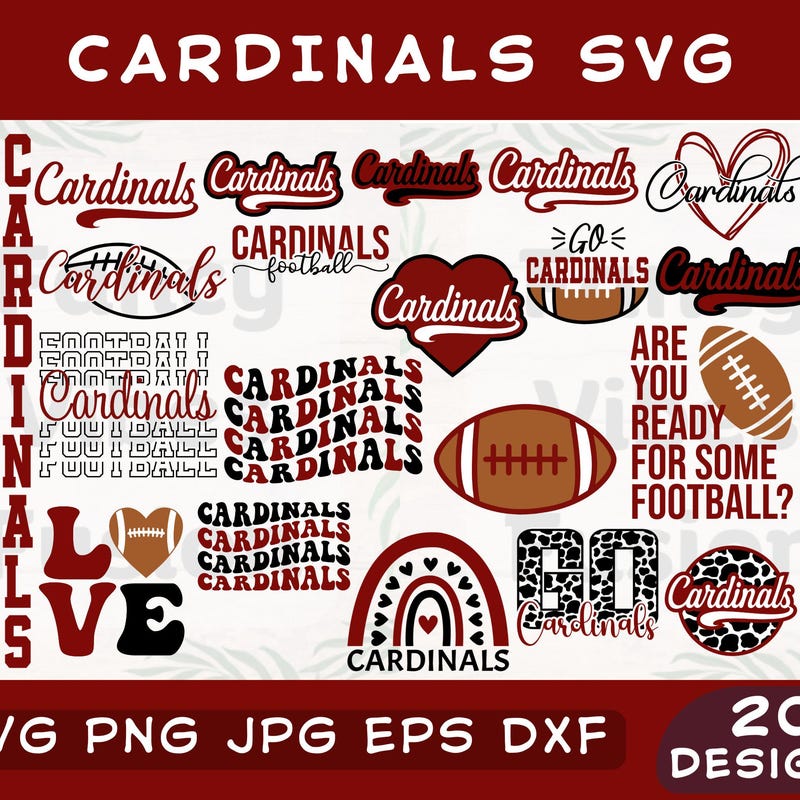 Cardinals Football Font - Etsy
