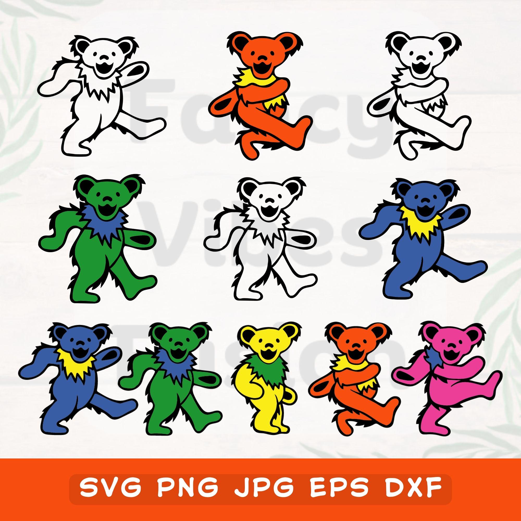 Grateful Dead Dancing Bear SVG Bundle (digital Download) - Etsy