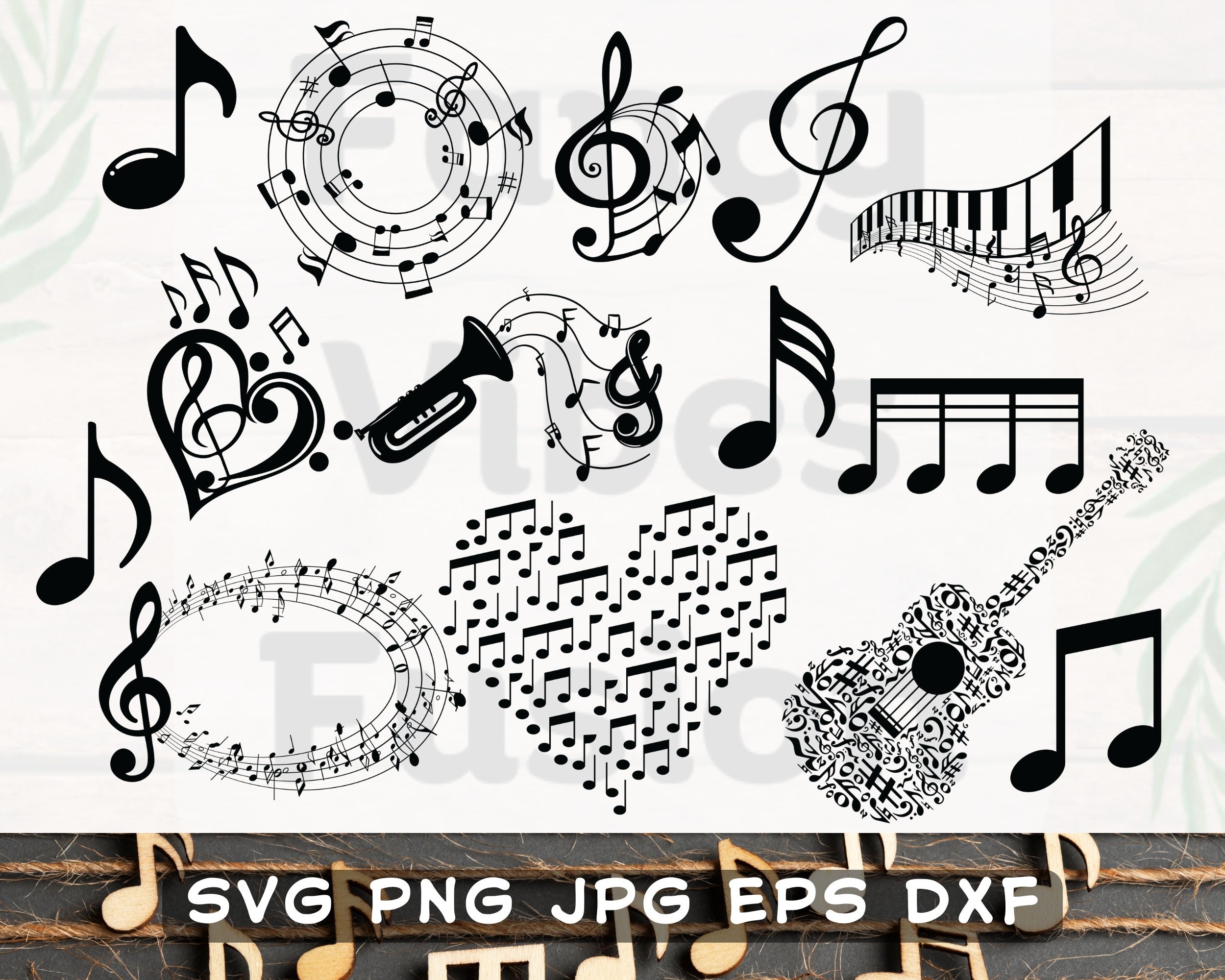 Music Notes Svg, Music Stencil Svg, Music Symbols Svg, Music Notes ...