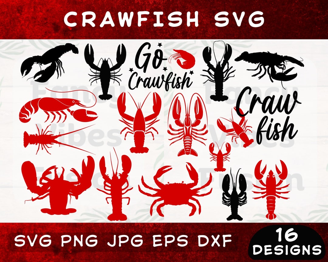 Crawfish Svg, Crawfish Png, Crab Svg, Seafood Svg, Lobster Svg ...