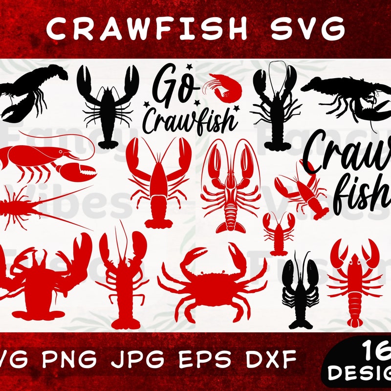 Crawfish Svg - Etsy