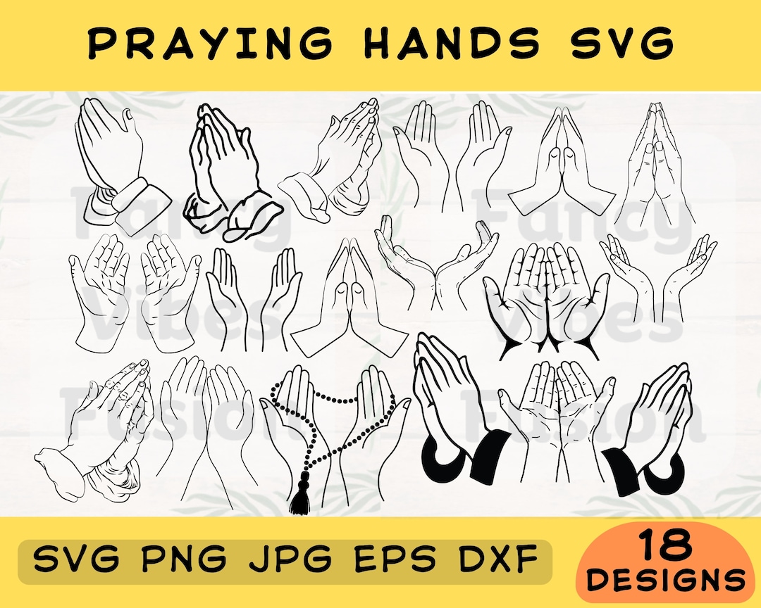 Praying Hands SVG Bundle: Rosary, Faith Graphics (digital Download) - Etsy