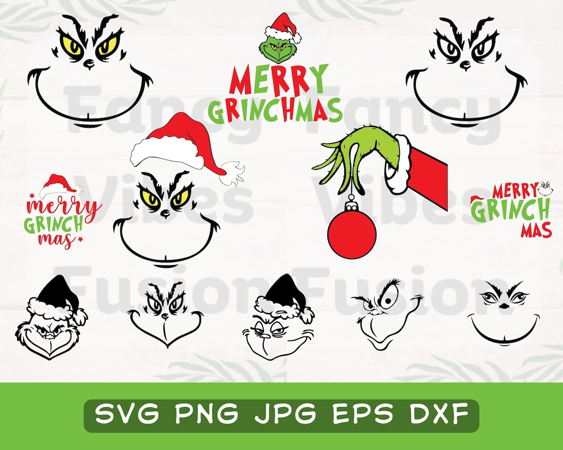 Merry Grinchmas Svg Bundle, Christmas Svg, Merry Grinchmas Svg ...