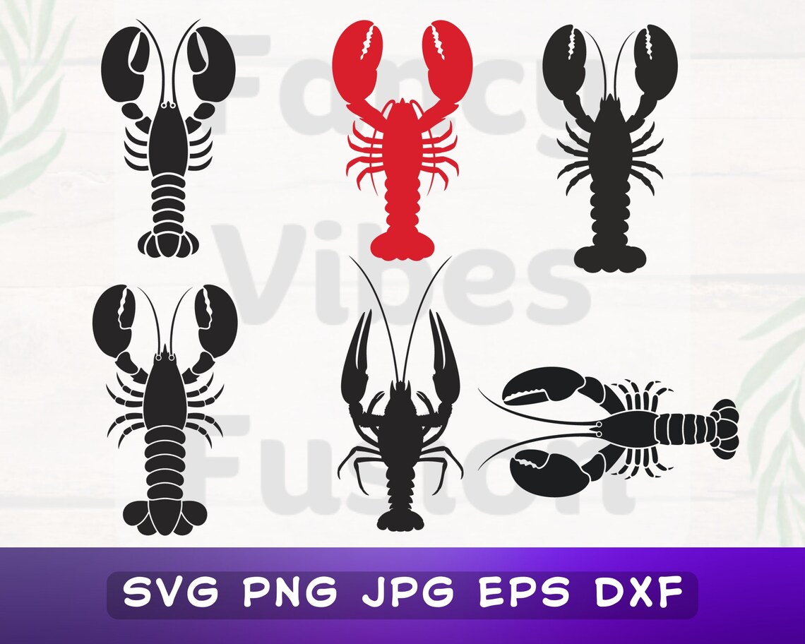 Lobster Svg, Crawfish Svg, Sea Animals Svg, Seafood Svg, Sea Svg ...