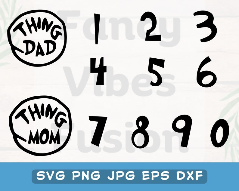 Thing 1 Thing 2 SVG Bundle: Family Shirt Designs (digital Download) - Etsy