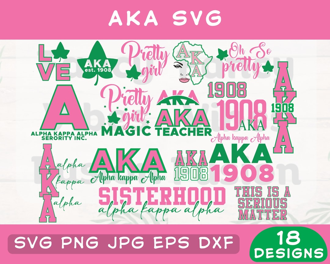 Aka Svg, Aka Svg Bundle, Aka Png, Alpha Kappa Alpha Svg, Alpha Kappa ...
