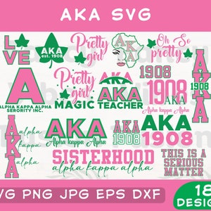 Aka Svg, Aka Svg Bundle, Aka Png, Alpha Kappa Alpha Svg, Alpha Kappa ...