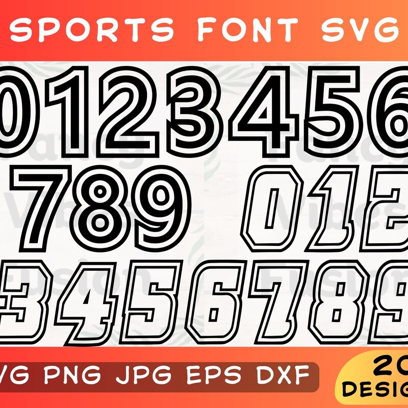 Varsity Numbers - Etsy