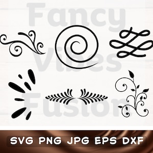 Swirl Svg, Swirls Svg, Swirl Clipart, Swirl Heart Svg, Flourish Svg ...