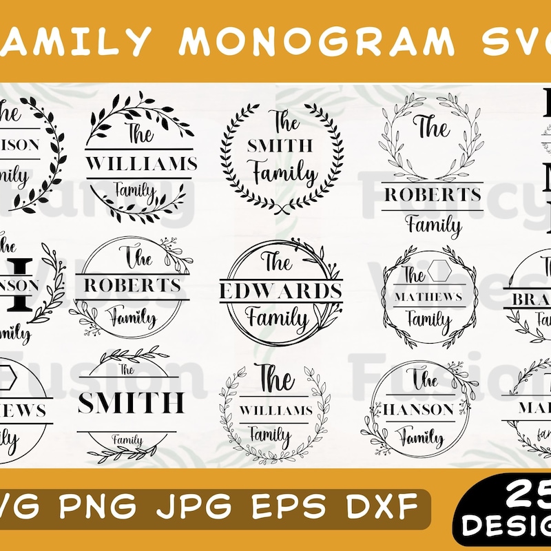 Family Monogram - Etsy