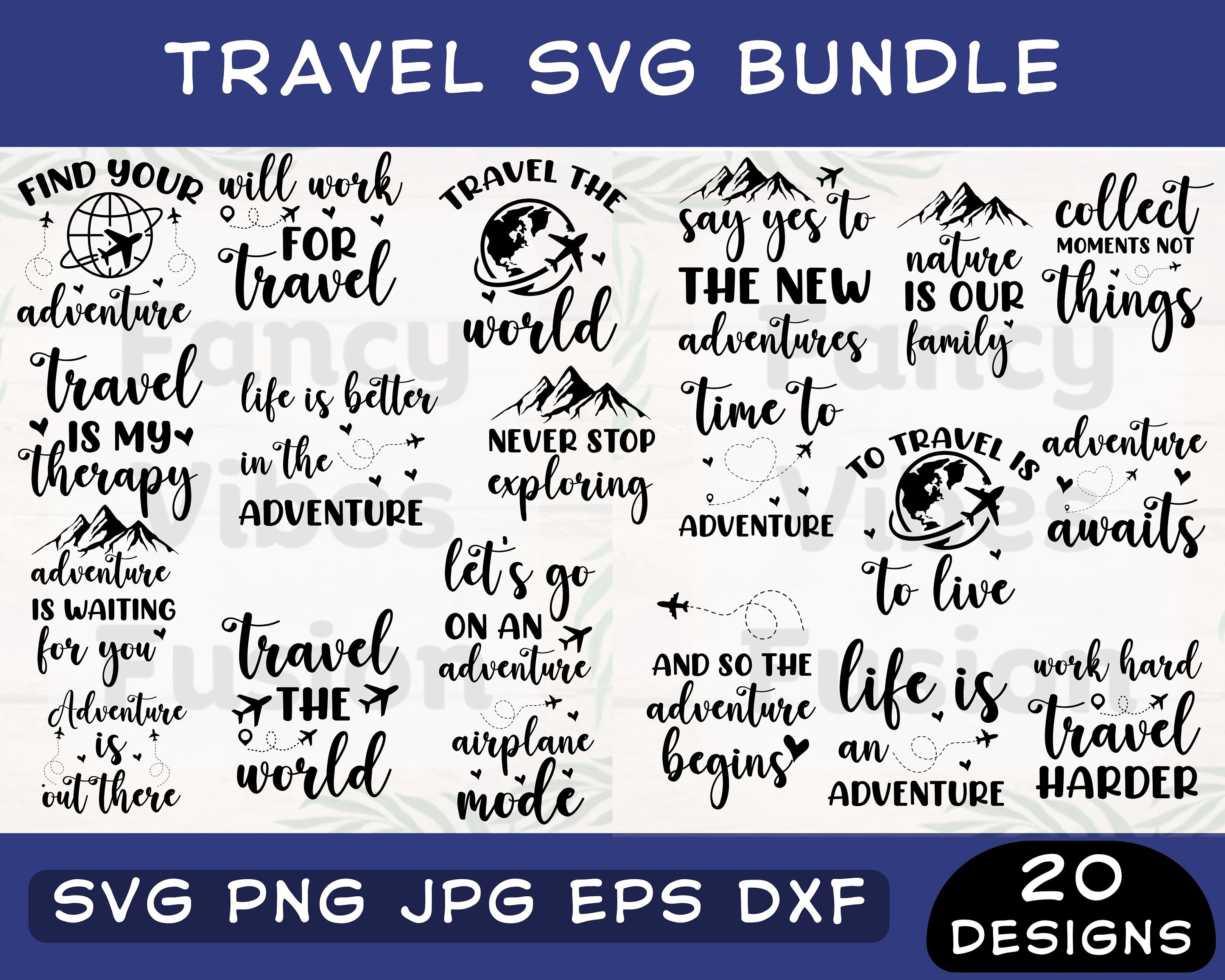 Travel Svg Bundle, Travel PNG, Travel Quotes Svg, Travelling Svg ...